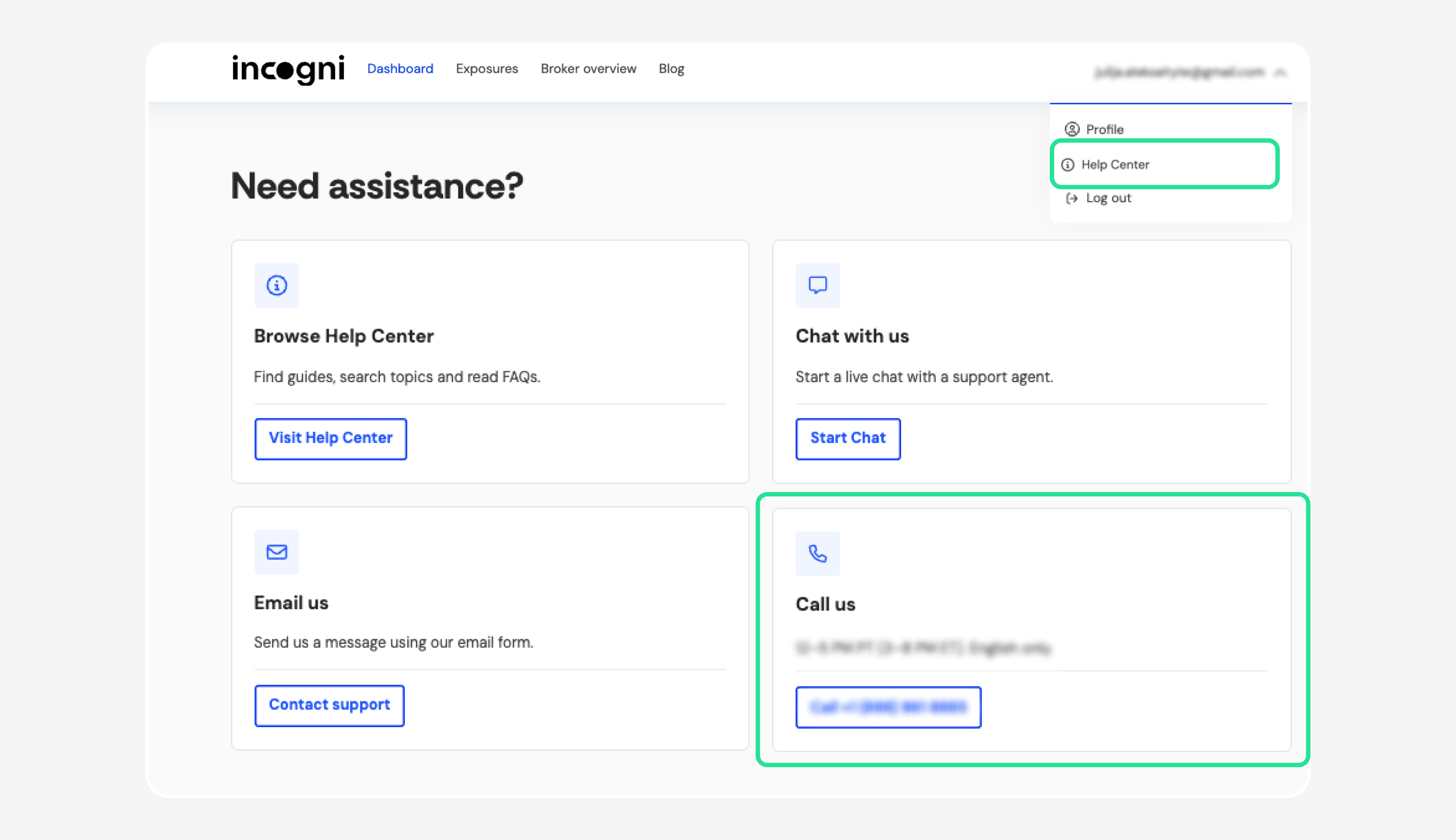 How to contact Incogni customer support – Incogni Help Center